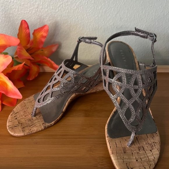 Kelly & Katie | Shoes | Kelly Katie Open Toe Strap Wedge Sandal Shoes ...